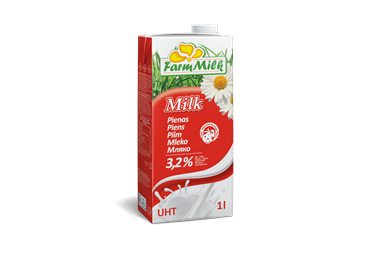 UAT pienas FARM MILK, 3,2% rieb., 1 l